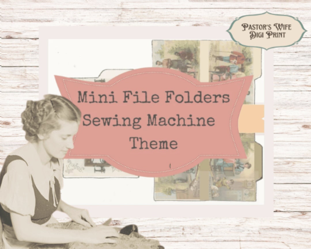 Sewing Machine Mini File Folders: Vintage Ephemera (digital Printable ...
