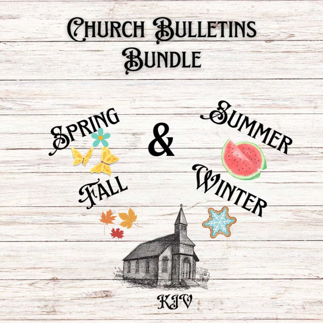 Church Bulletins Bundle, Digital Church Bulletin Covers Bundle ...