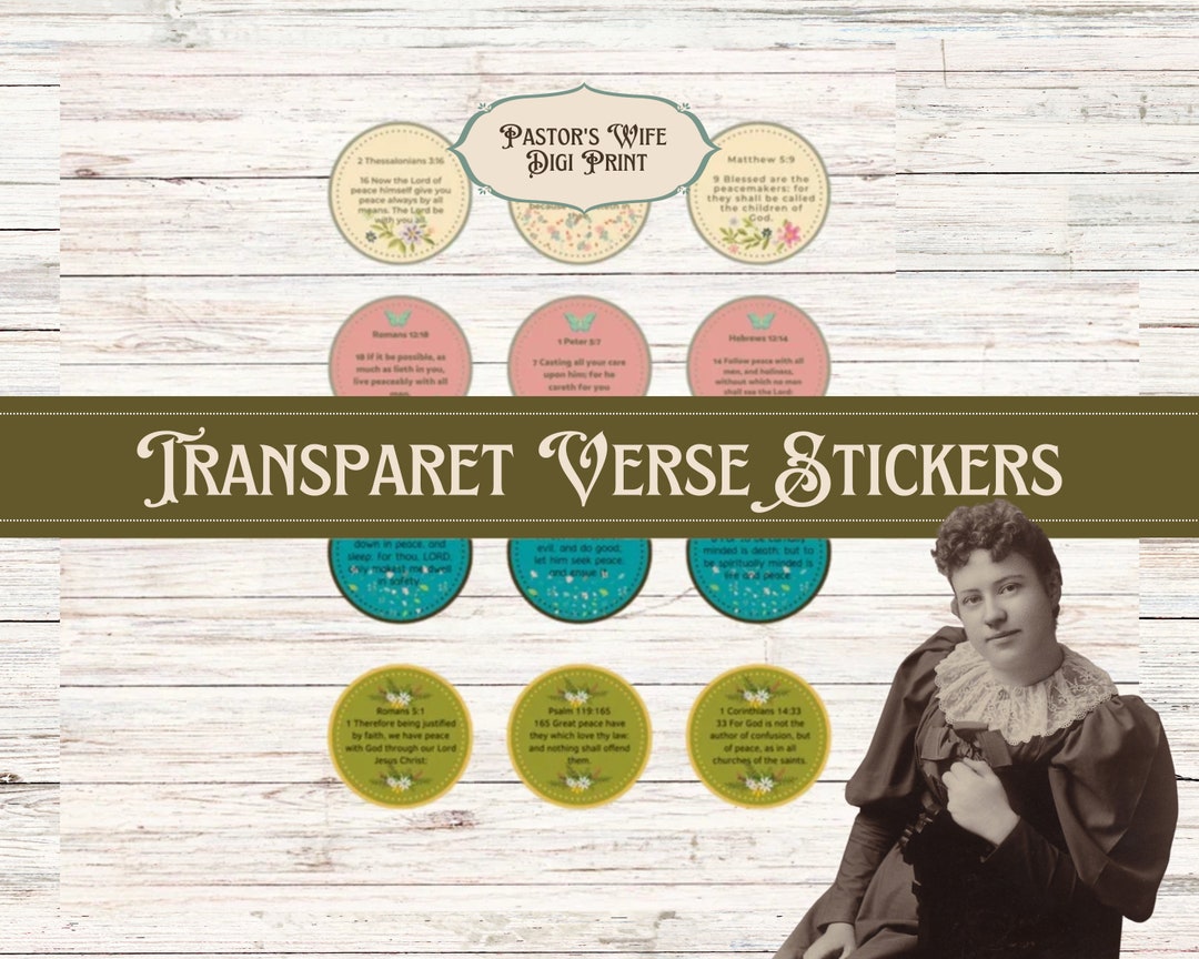 KJV Verse Circle Stickers, Comfort Verse Stickers, Bible Journal ...