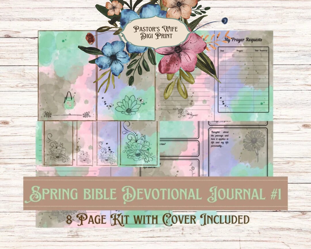 Bible Devotional, #1 Spring, Digital Spring Bible Devotional, Prayer ...