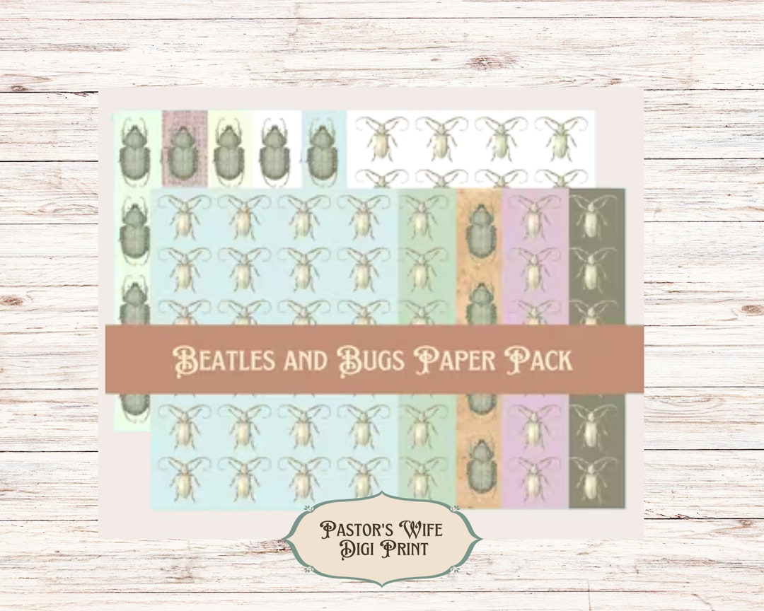 Bugs Paper Pack, Digital Paper Pack, Digital Bugs Paper Pack ...