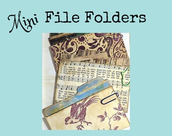 Mini File Folder Template | Etsy