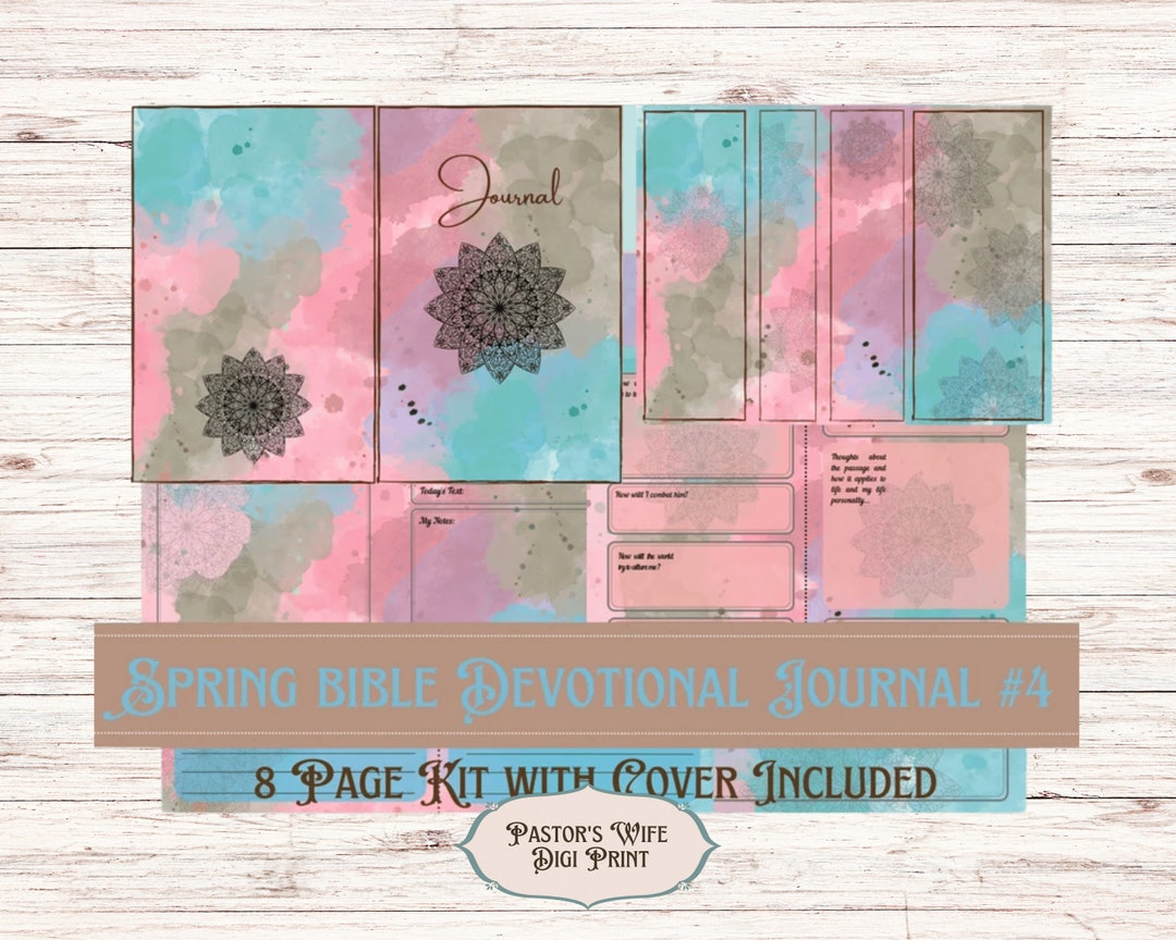 Bible Devotional Journal #4 Spring , Bible Journal, Digital Bible ...