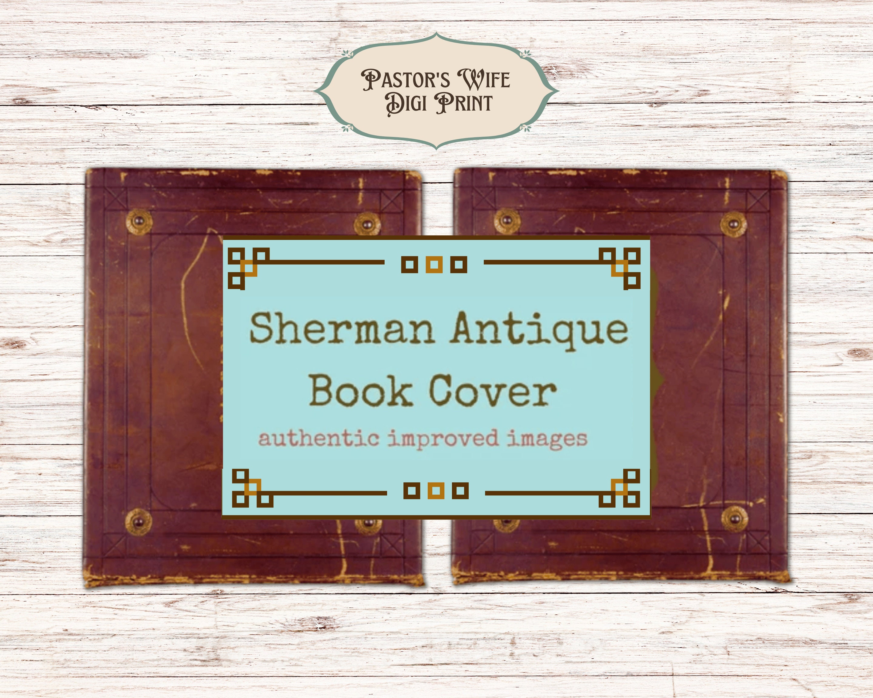 Digital Book Cover, Digital Journal Cover, Antique Journal Cover ...