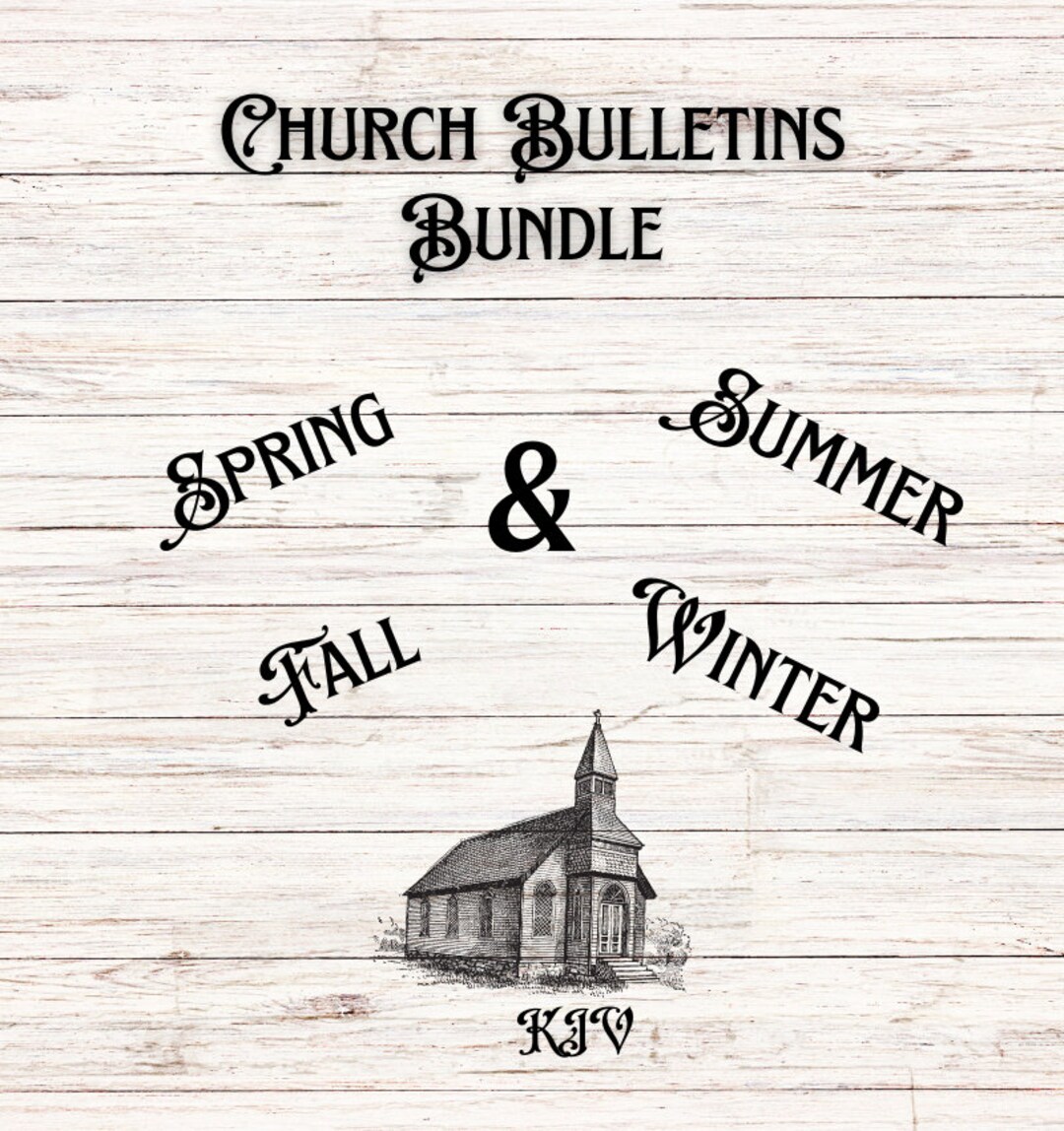 Church Bulletins Bundle, Digital Church Bulletin Covers Bundle ...