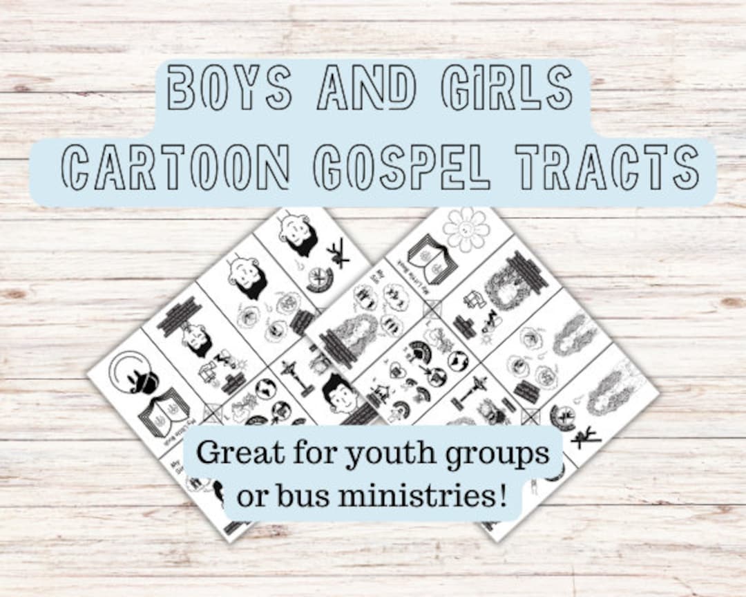 Girls and Boys, Cartoon Tracts, Black and White Cartoon Tracts, Gospel ...