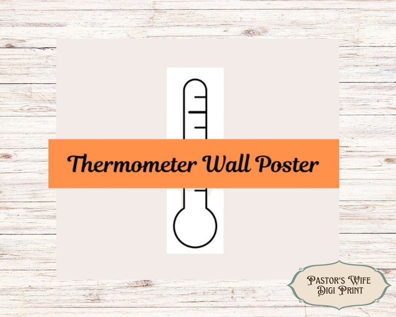 Thermometer Wall Poster Thermometer Digital Printable - Etsy
