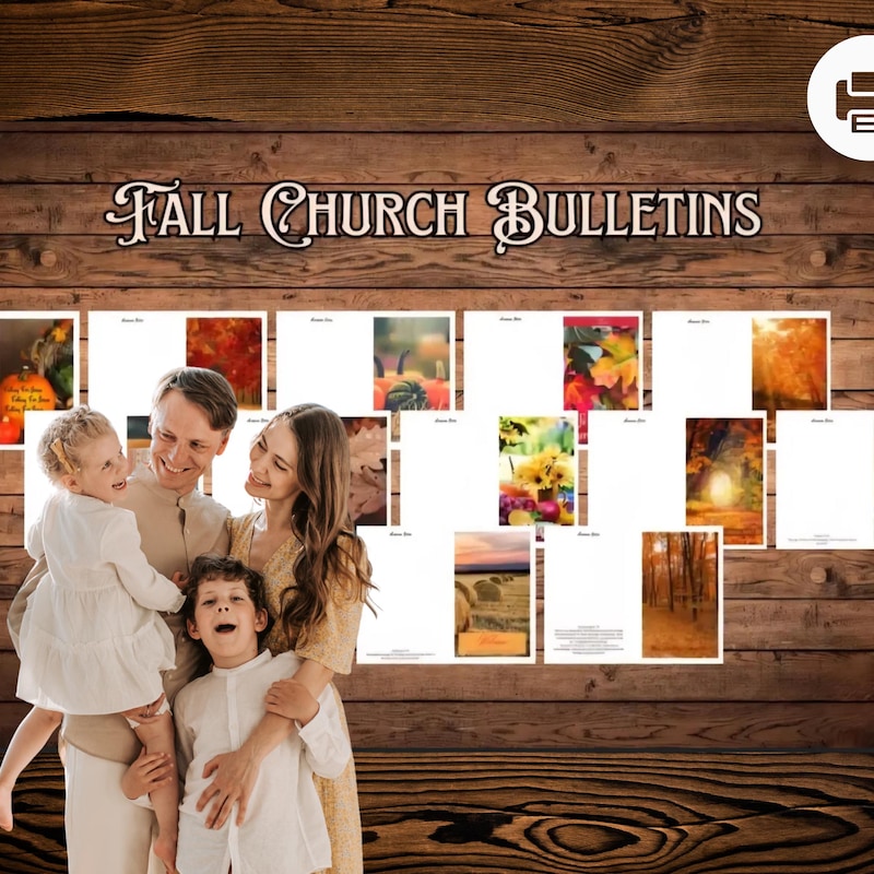 Fall Printable Church Bulletin Covers - Etsy