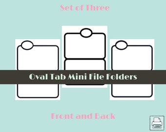Mini File Folder Template | Etsy