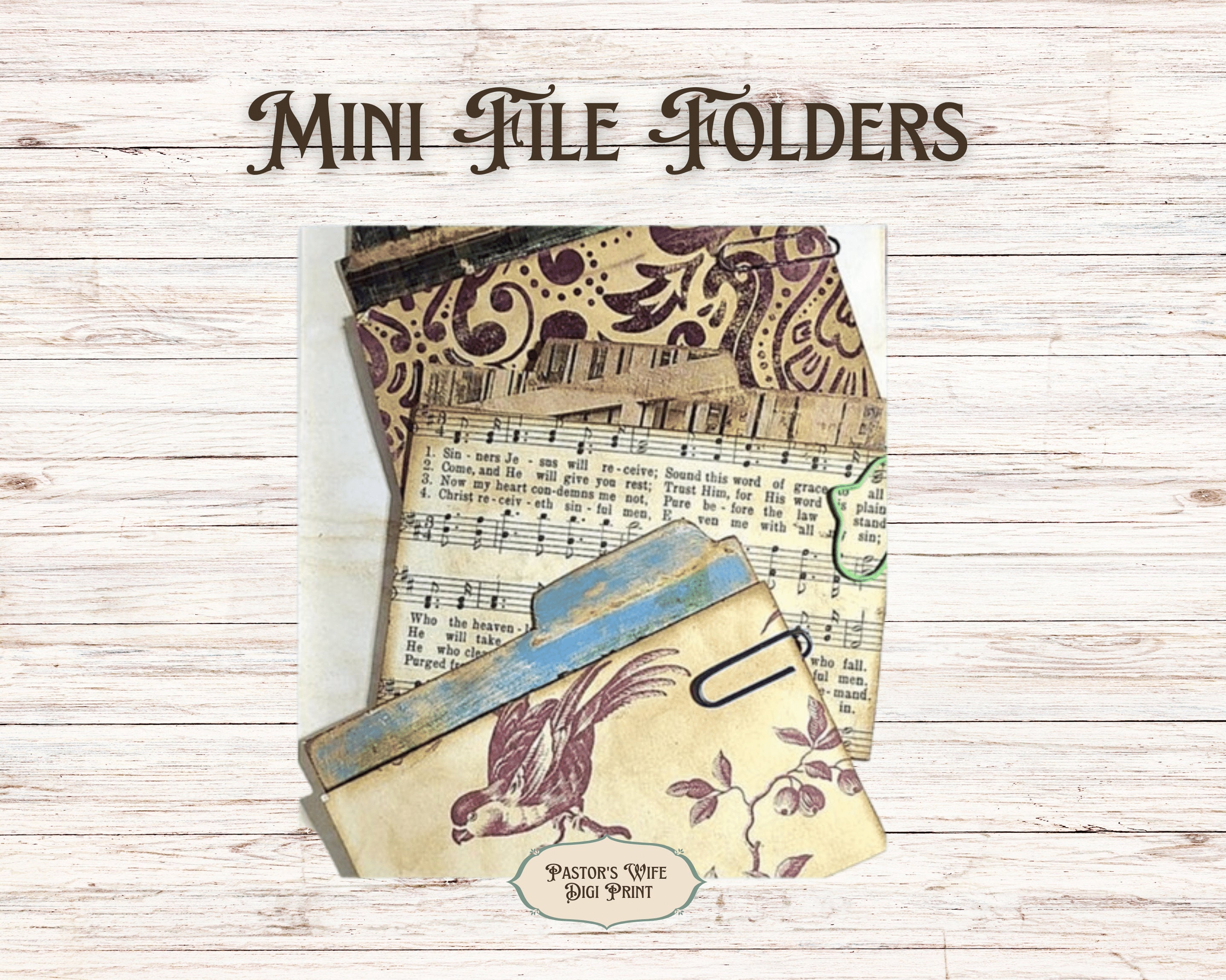 Mini File Folder Folder Template Mini File Folder Template - Etsy UK