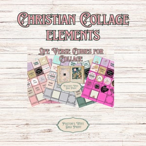 Christian Collage Elements Bundle: Bible Journaling (digital Collage ...