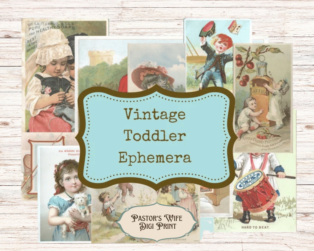 Vintage Toddler Ephemera, Baby Ephemera, Toddler Ephemera, Baby ...