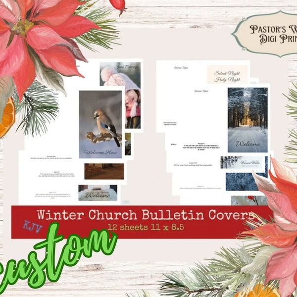 Christmas Church Bulletin Covers - Etsy