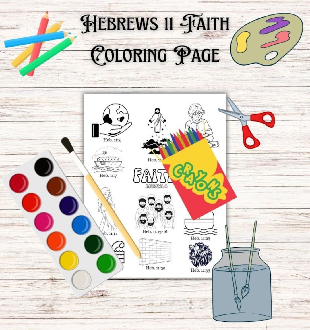 Hebrews 11 Bible Coloring Page. Digital Coloring Pages, Bible Coloring ...