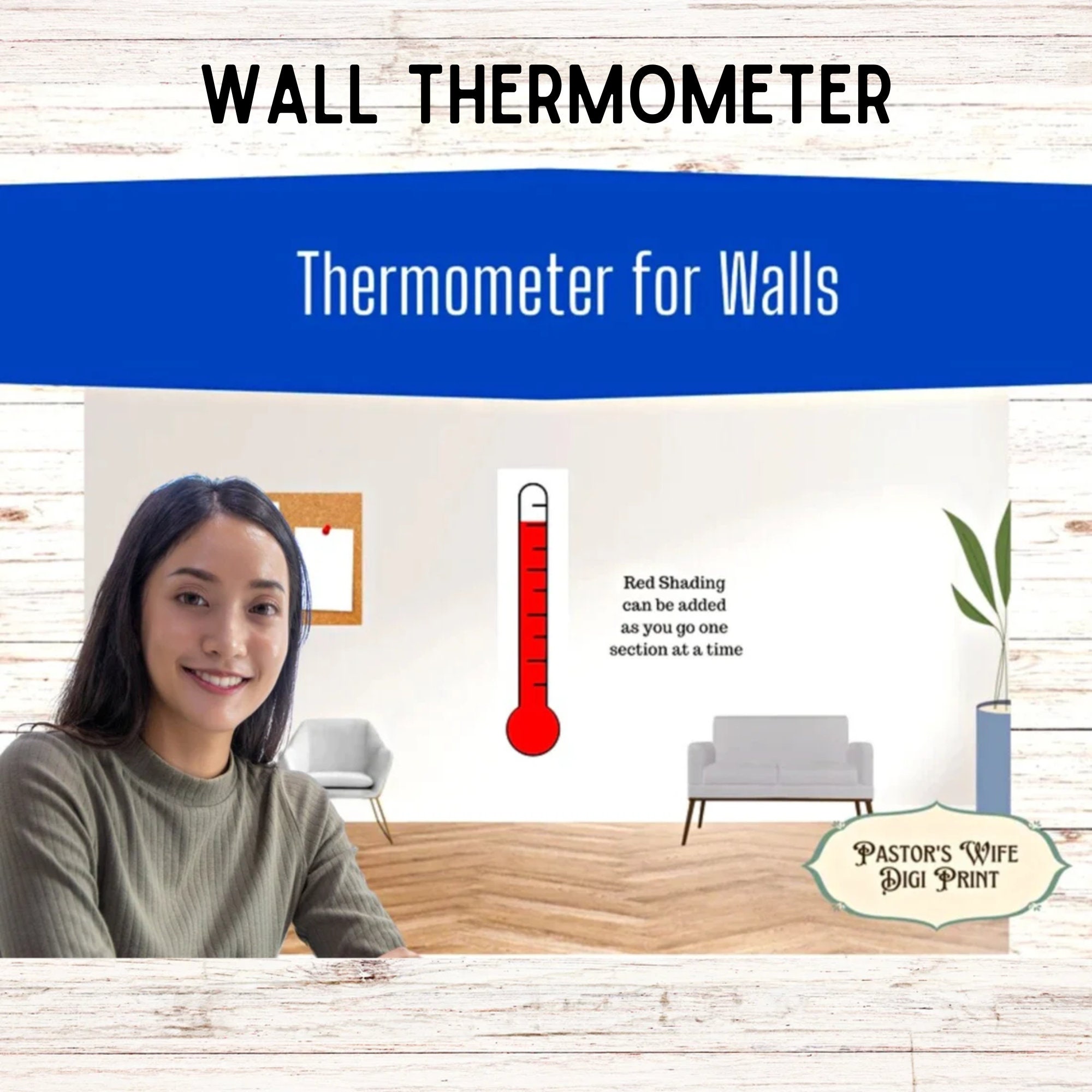 Thermometer Wall Poster, Thermometer Digital Printable, Digital ...