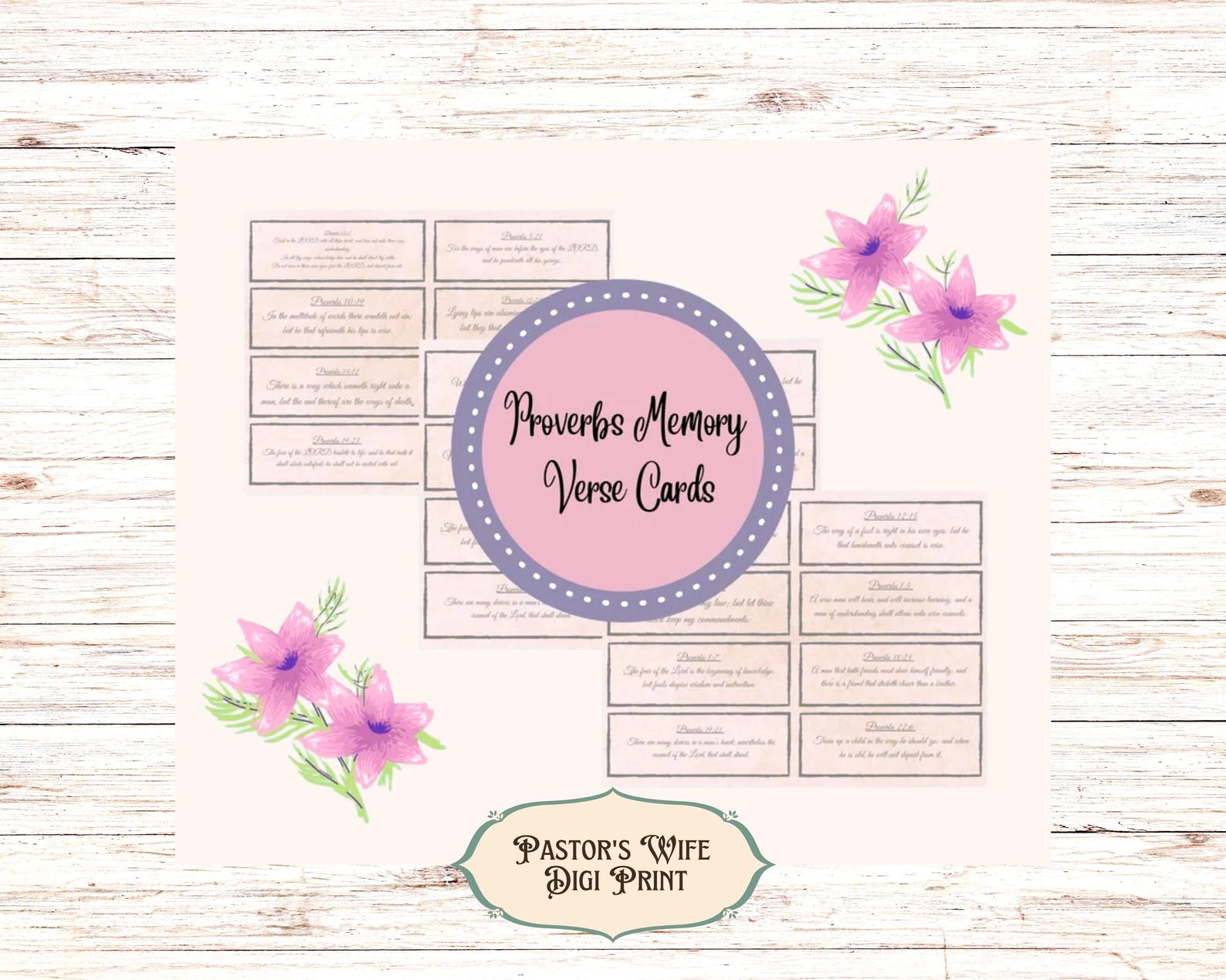 Proverbs Memory Verse Cards: KJV Bible Journal (instant Download) - Etsy