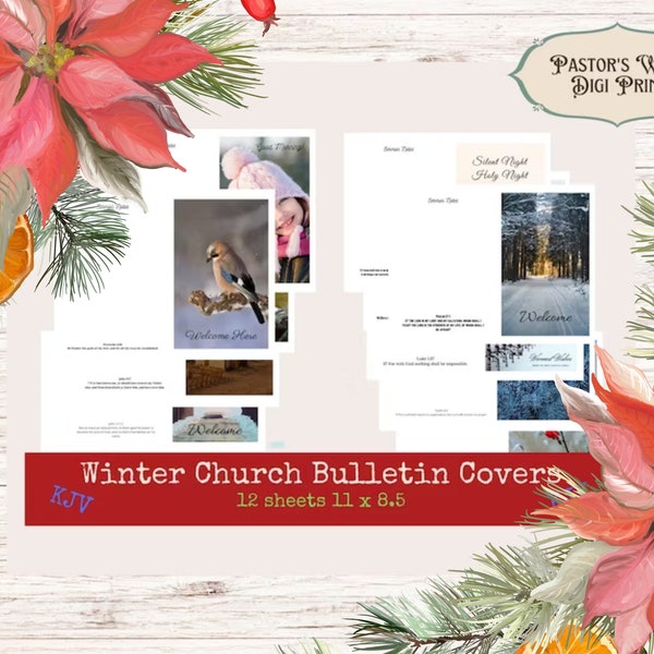 Christmas Church Bulletin Covers - Etsy