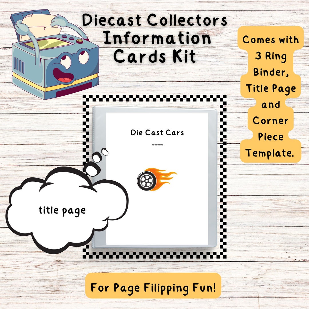 Diecast Cars Collectors Page, Toy Car Collectors Page, Collectors Card ...
