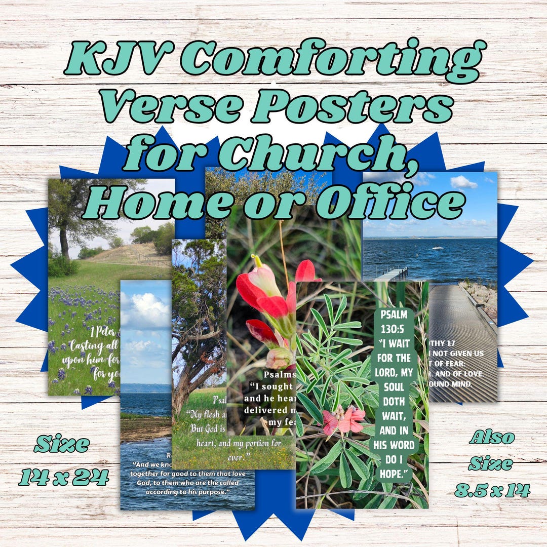 Comforting Verse Posters, Bible Verse Posters, KJV Bible Verse Posters ...