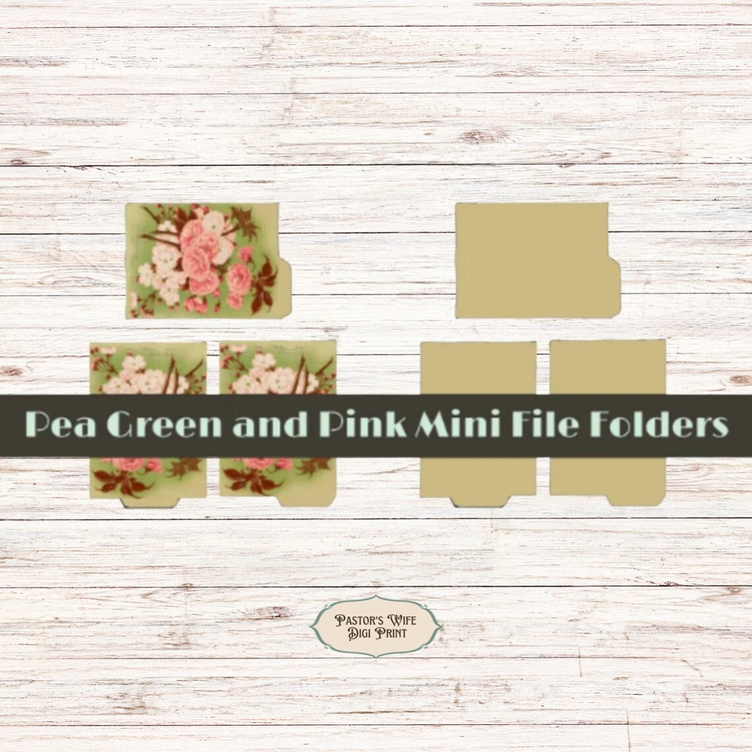 Mini File Folders, Victorian Mini File Folders, Junk Journal Mini ...