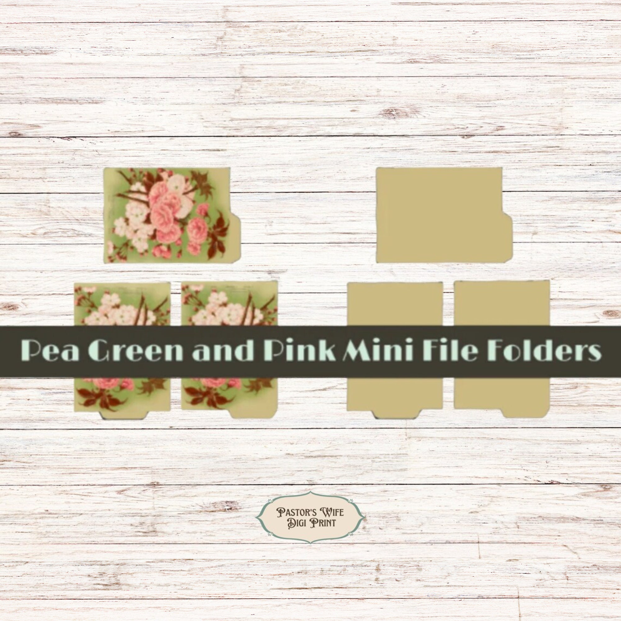 Mini File Folders, Victorian Mini File Folders, Junk Journal Mini ...