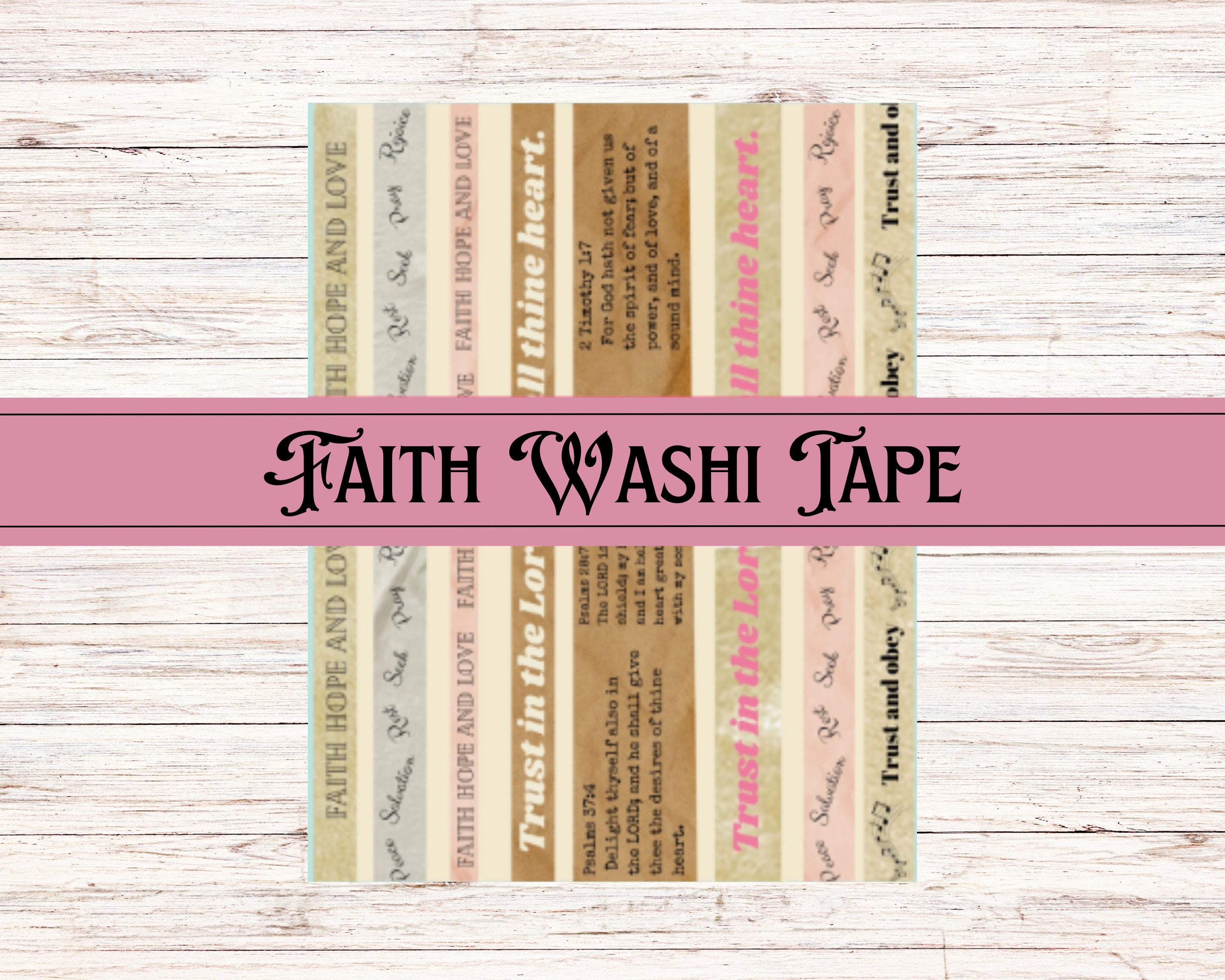 Faith Washi, Faith Cut and Paste Washi Tape, Digital Washi, Printable ...