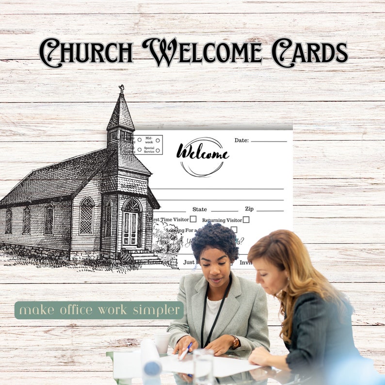Church Visitors Card, Printable Visitors Card, Visitors Card, Welcome ...