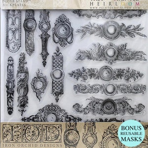 Pavo Decor Stamp by IOD Iron Orchid Designs 2 Stamp Set - Etsy