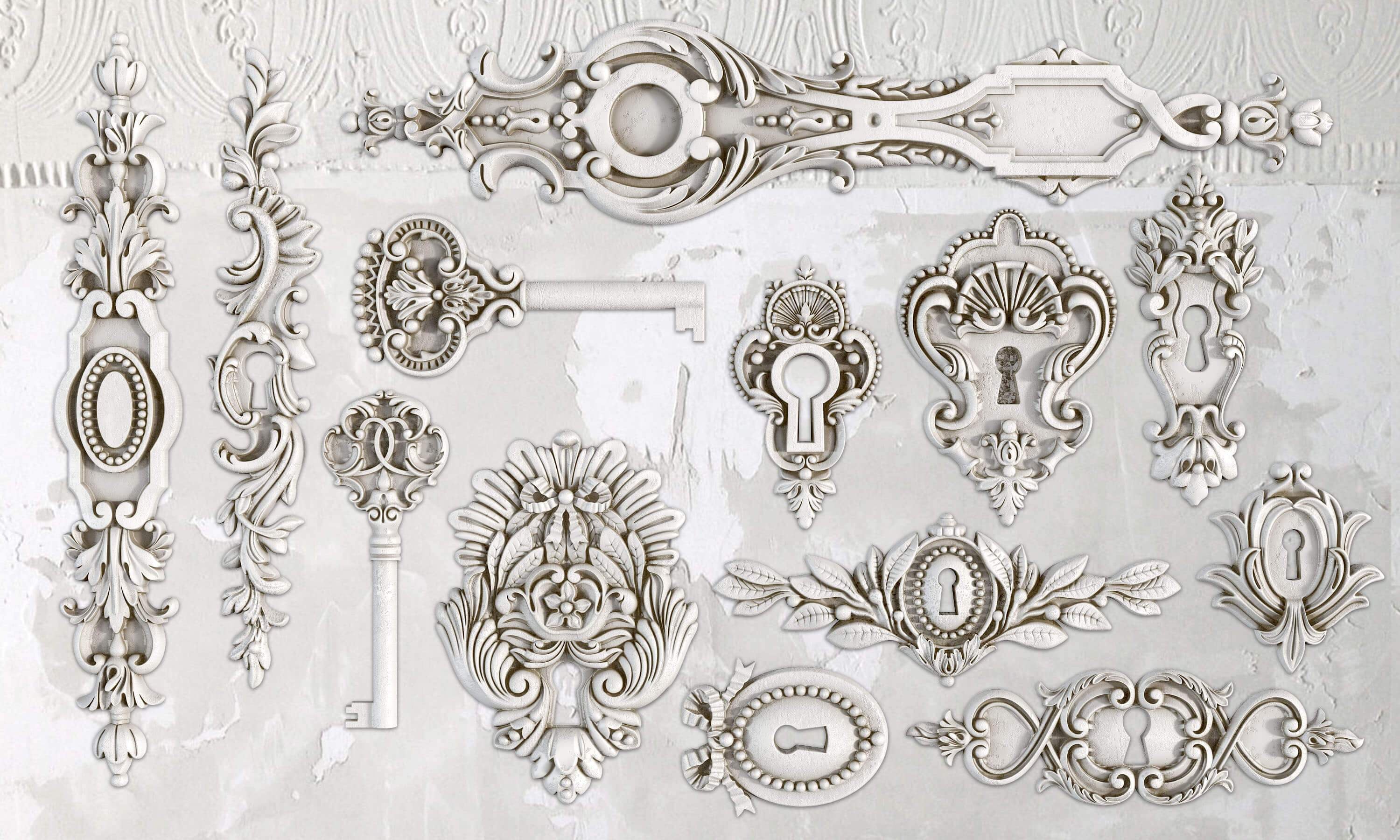 Lock and Key Decor Mould by IOD Iron Orchid Designs - Etsy