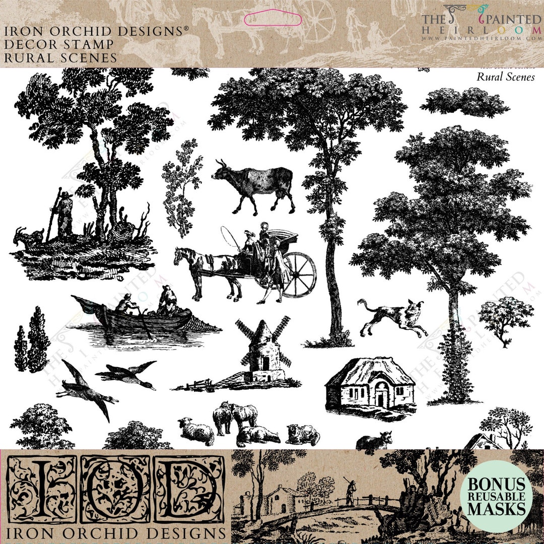 Rural Scenes Stamp by IOD - Iron Orchid Designs - Summer 2023 Release ...