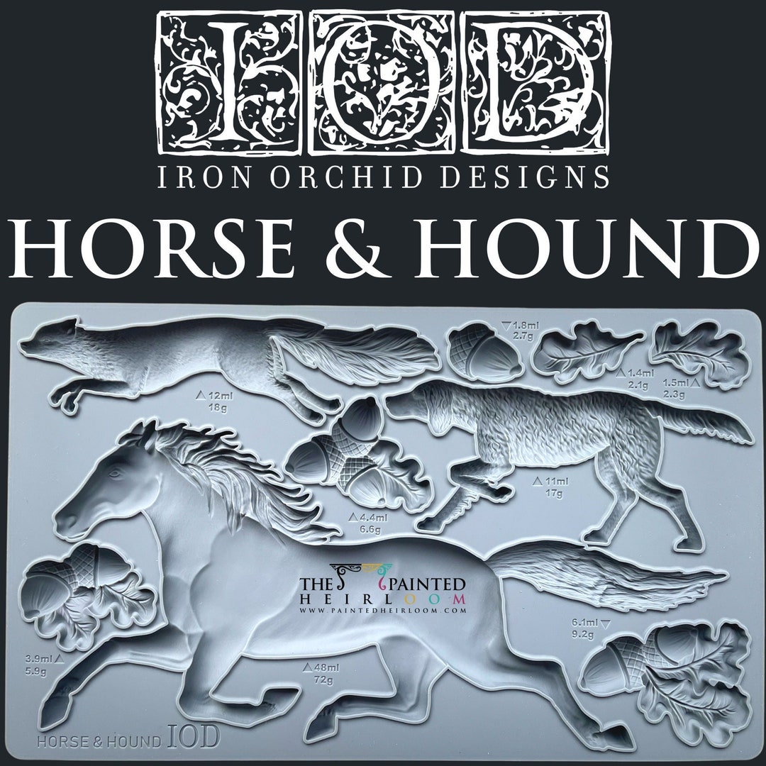 Horse & Hound Decor Mould by IOD - Iron Orchid Designs - Etsy