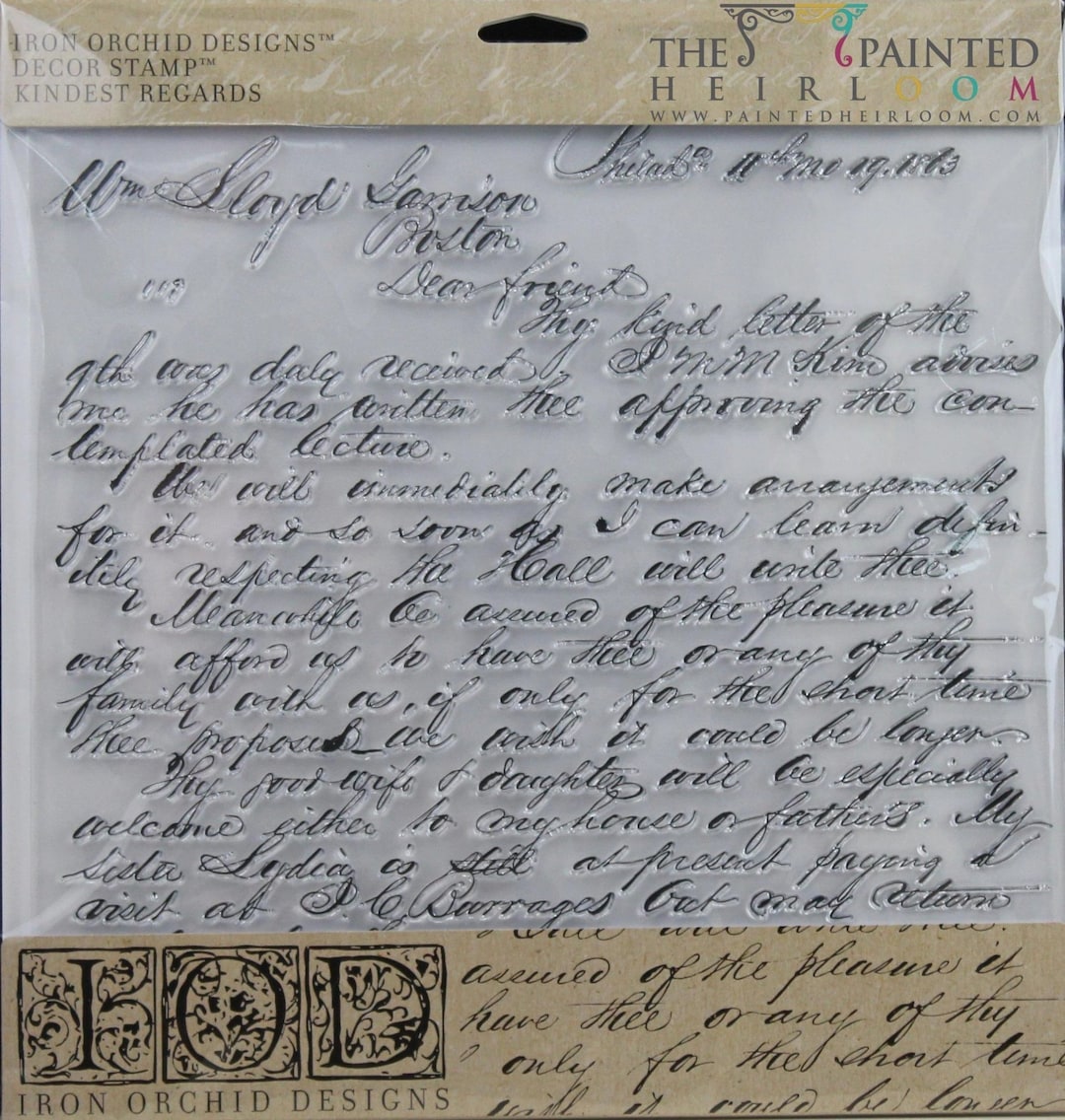Kindest Regards Decor Stamp by IOD - Iron Orchid Designs - Etsy