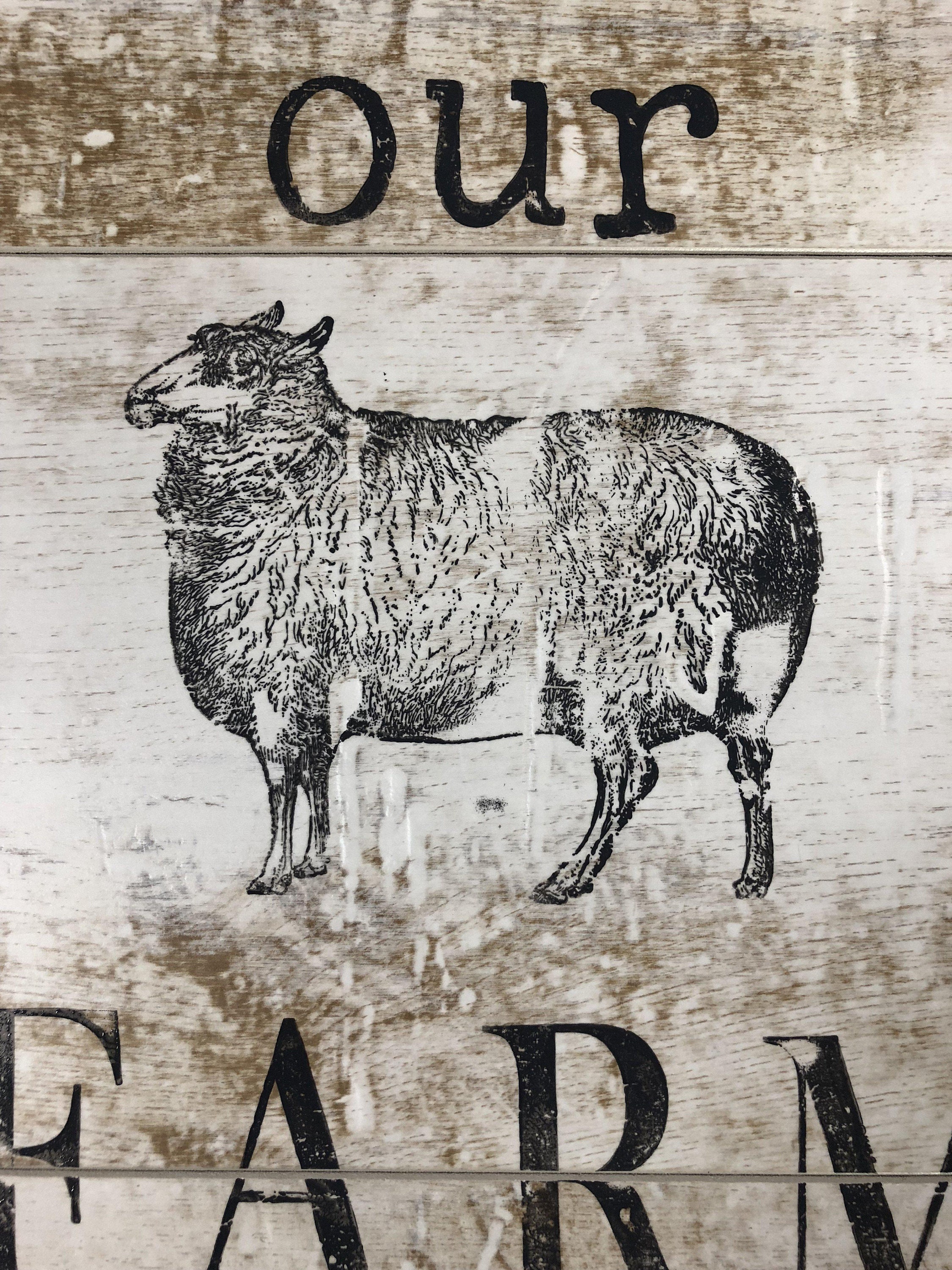 Farm Animals Decor Stamp by IOD - Iron Orchid Designs - Etsy