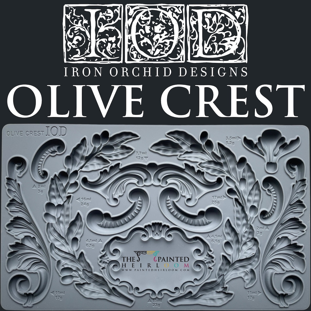 Olive Crest Decor Mould by IOD - Iron Orchid Designs - Etsy