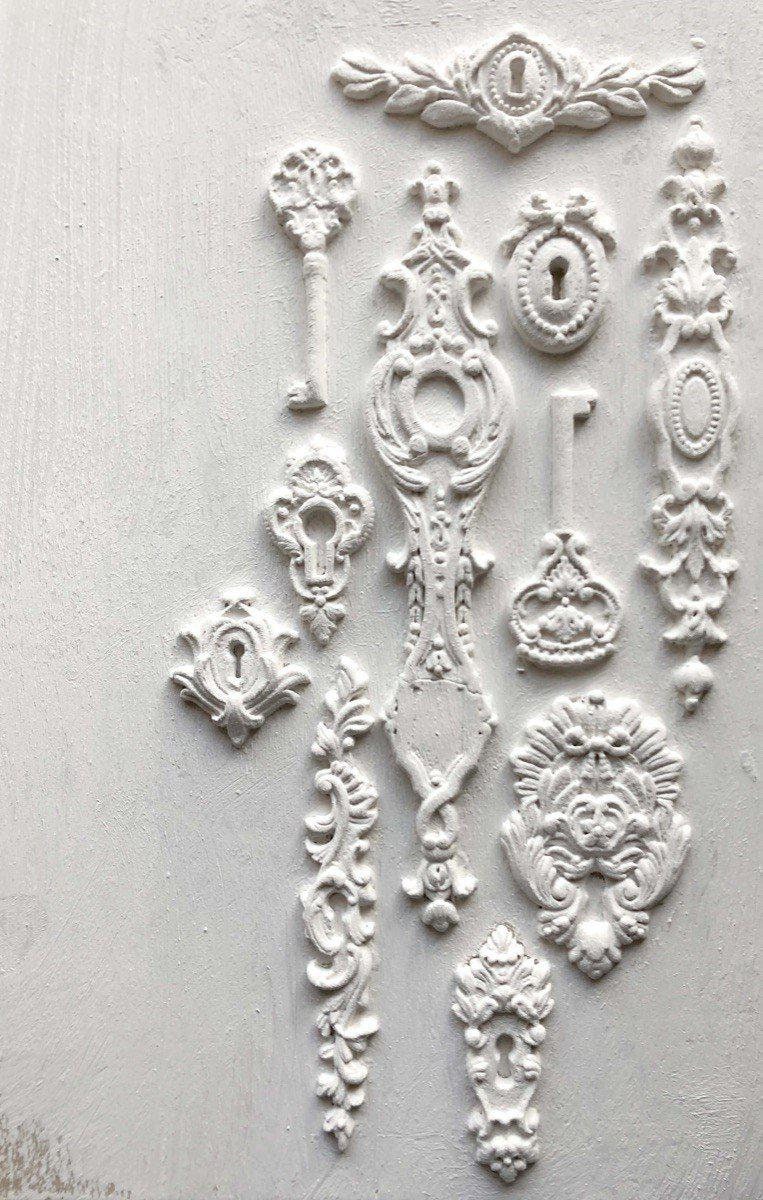 Lock and Key Decor Mould by IOD - Iron Orchid Designs - Etsy