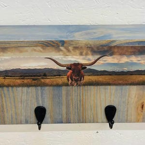 Western Coat Rack, Long Horn, Cattle, Farmer, Ranch, Storage - Etsy