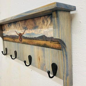 Western Coat Rack, Long Horn, Cattle, Farmer, Ranch, Storage - Etsy