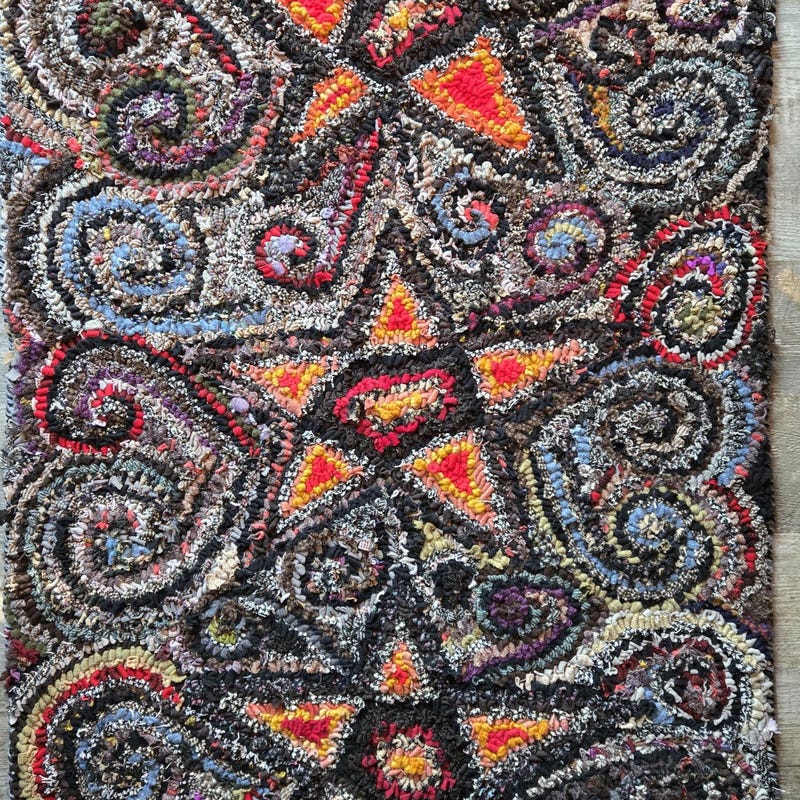 Hand Hooked Bathroom Rug - Etsy