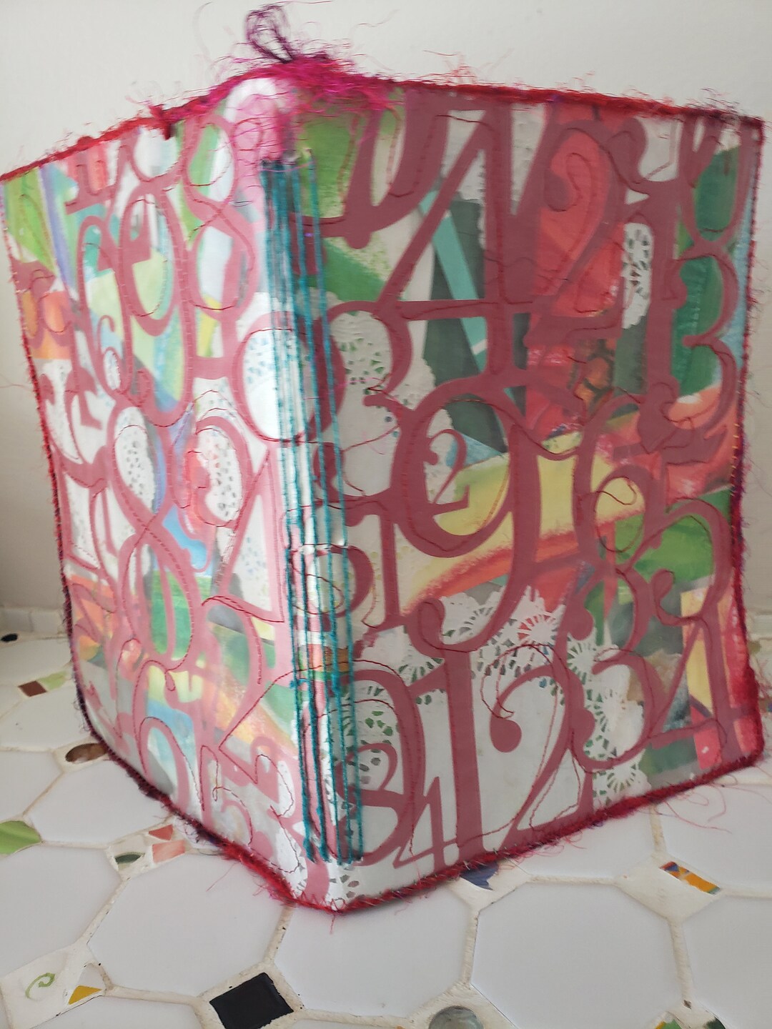 Handmade Book With Contact Paper Collage Cover - Etsy