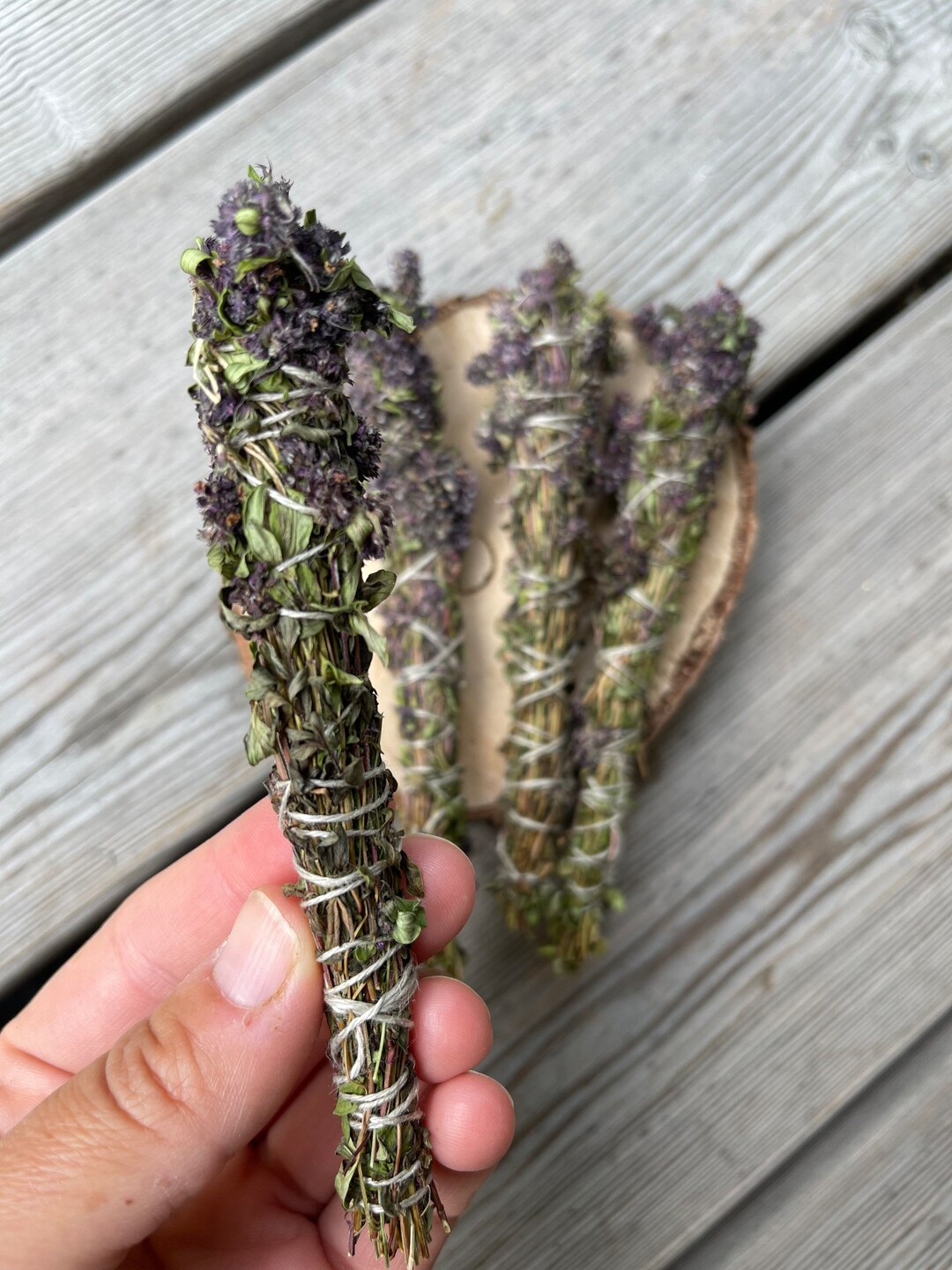 Handmade Big Thyme Stick for Smudging Ritual - Smudging Stick - Etsy