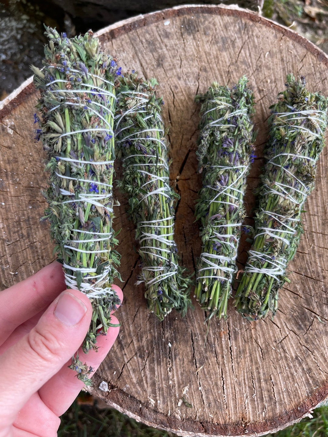 Handmade Hyssop Small Stick for Smudging Ritual - Hyssopus Officinalis ...