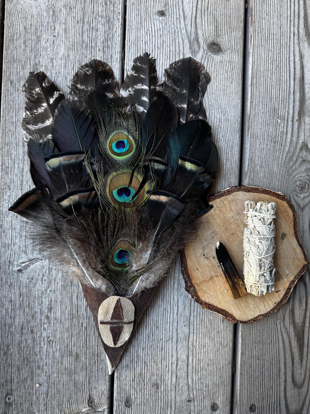 Smudging Big Scent Fan for Smudging Ritual - Shaman Tool - Incense ...