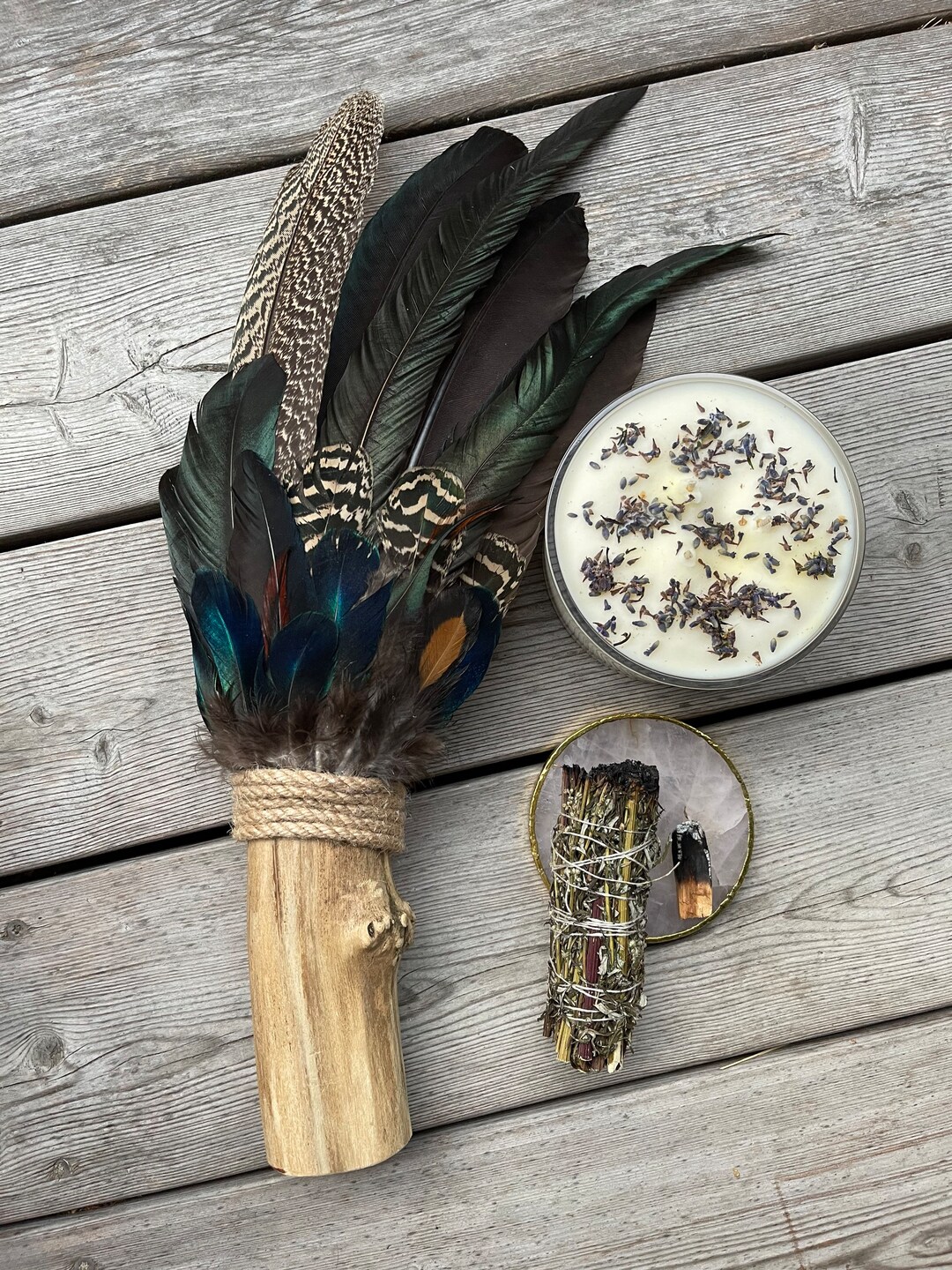 Smudging Big Peacock Feather Fan for Rituals - Shaman Tool - Etsy