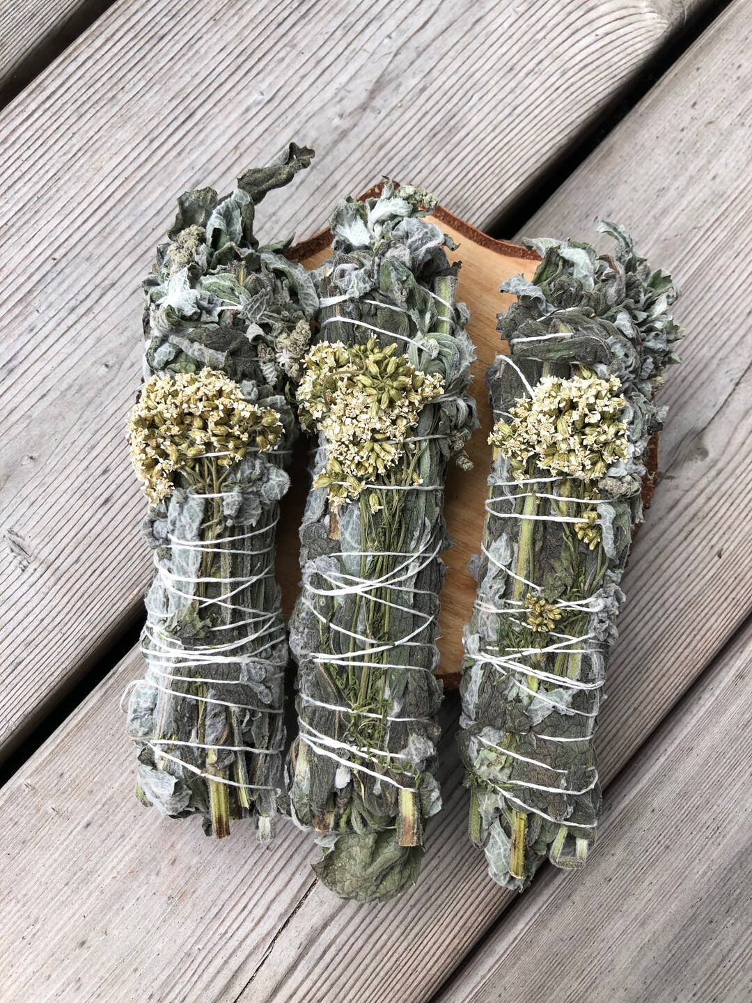 Handmade Mint and Yarrow Stick for Smudging Ritual - Smudging Stick - Etsy