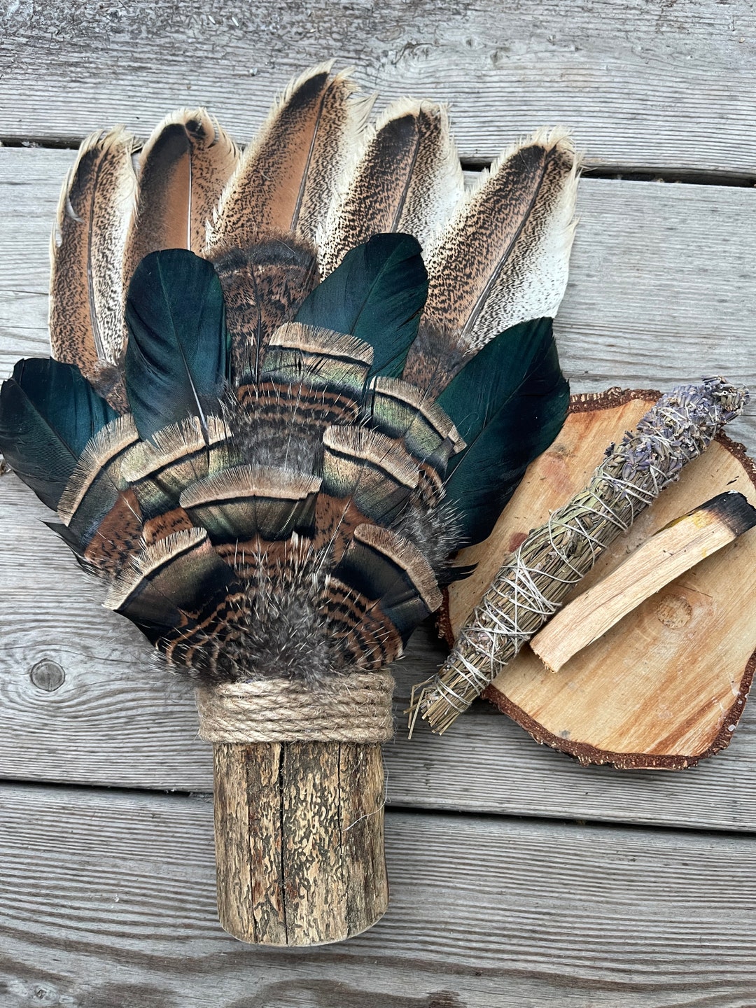 Smudging Big Feather Fan for Rituals Shaman Tool - Etsy