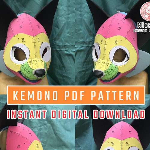 PDF PATTERN Canine Kemono 'CHAI' Fursuit Head Base - Etsy