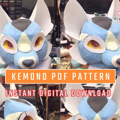 PDF PATTERN Canine Kemono 'k-fusion' Fursuit Head Base - Etsy