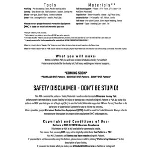 PDF PATTERN Husky Fursuit Tail - Digital Download - Instruction ...