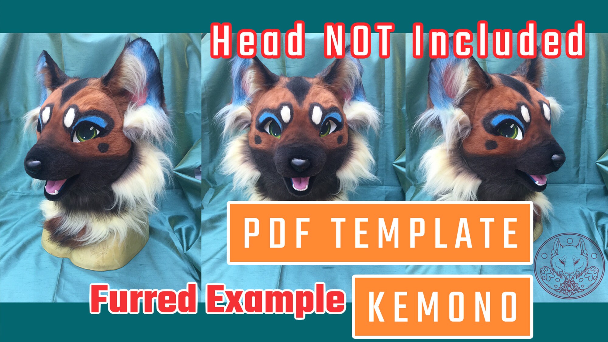 PDF PATTERN Canine Kemono 'k-fusion' Fursuit Head Base - Etsy