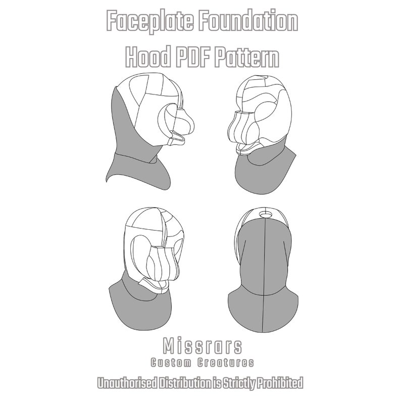 PDF PATTERN 'faceplate' Foundation Fursuit Hood - Digital Download ...